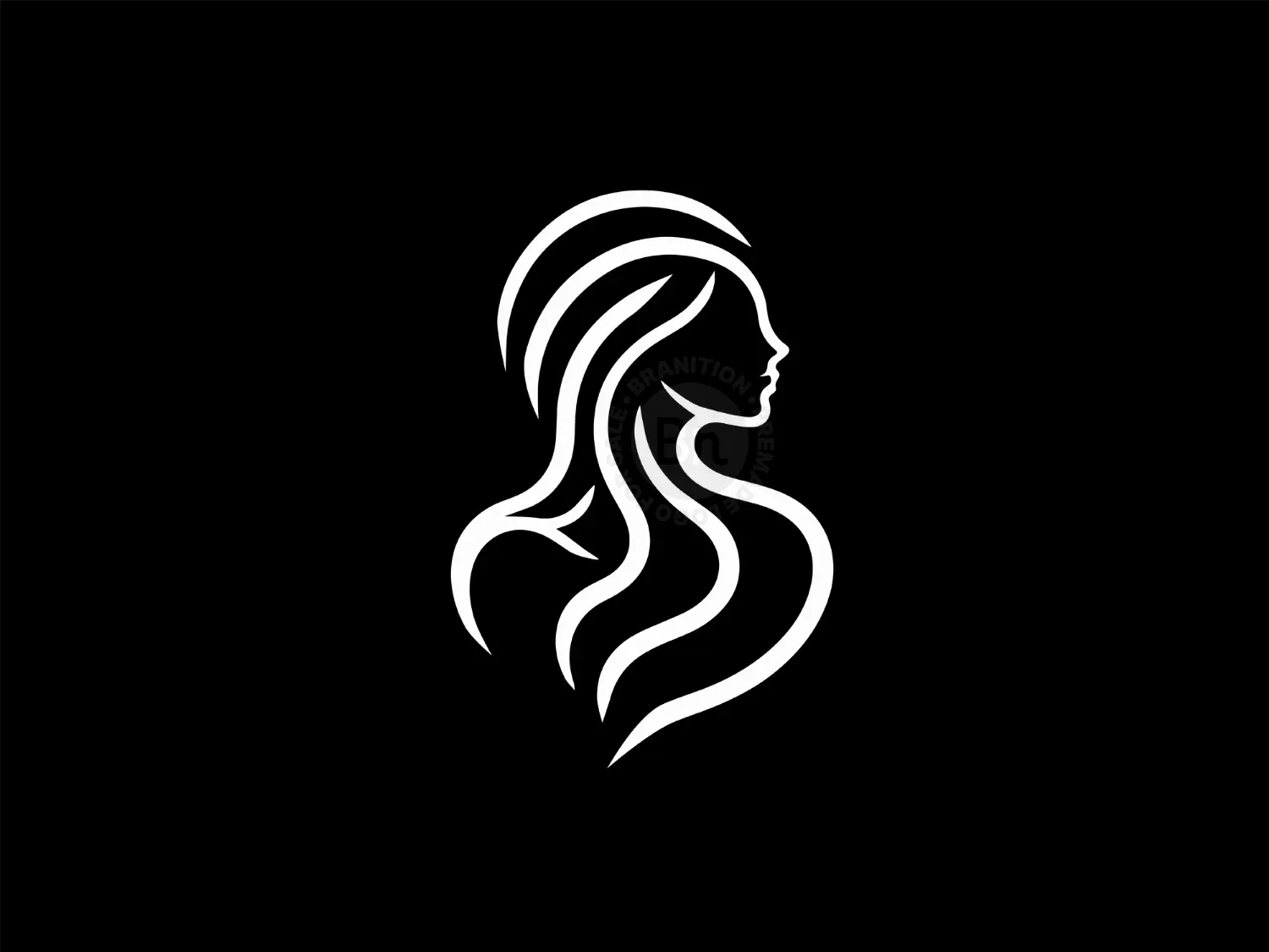 Abstract Silhouette Of A Woman Logo Branition