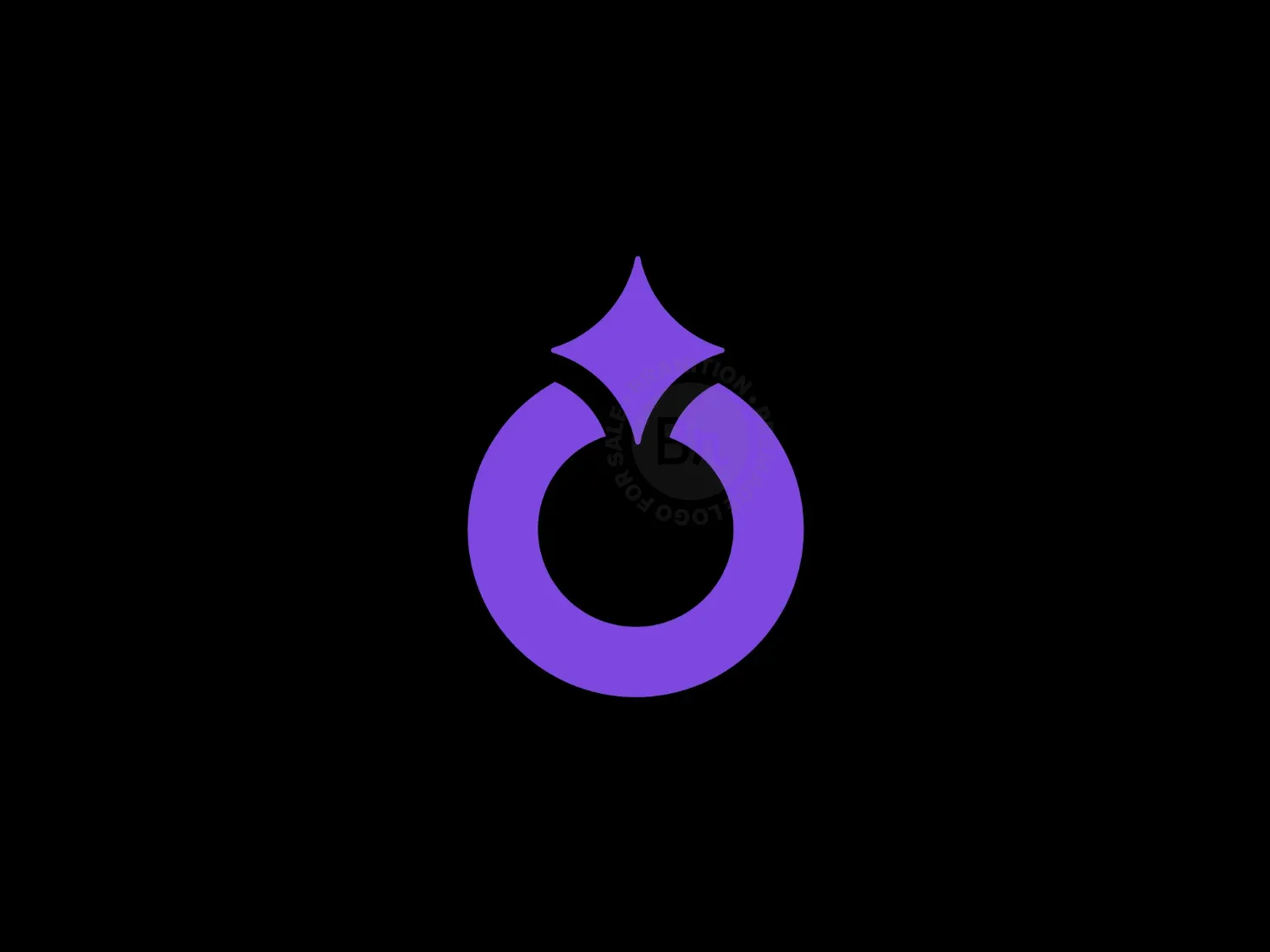 The Purple Spark O Logo Design Logo - Branition